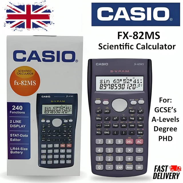 CASIO FX82MS ADVANCED Scientific Calculator for A-Level & Gcse's -2 ...