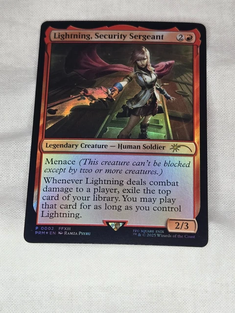 MAGIC THE GATHERING Final Fantasy Lightning, Security Sergeant FF13 ...