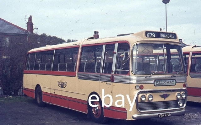 ORIGINAL 35MM BUS SLIDE YELLOWAY FDK419D AEC RELIANCE PLAXTON BODY 4/72 ...