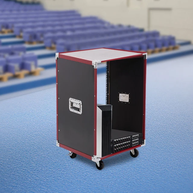 ROLLING NETWORK RACK Open Network Enclosure Server Cabinet Case Rack ...