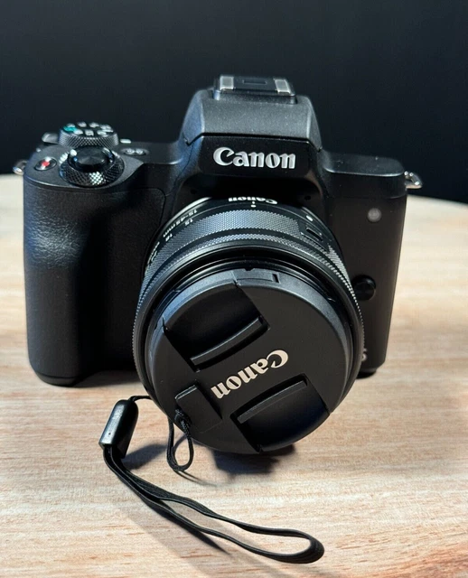 CANON EOS M50 24.1MP Mirrorless Digital Camera Black with 15-45mm Lens ...