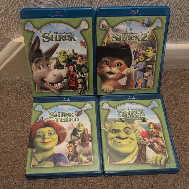 SHREK 1-4 - Complete Collection (Box Set) (Blu-ray, 2010) (D) £24.95 ...