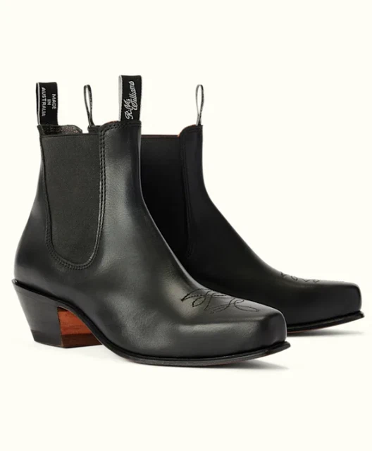 RM WILLIAMS SANTE Fe Cuban Heel Western Boots RH 7G 41 EU 7 UK 8 US 9 ...
