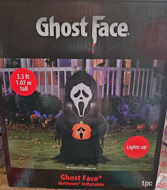 GEMMY 3.5FT TALL Ghostface w/ Pumpkin Halloween Inflatable £27.37 ...