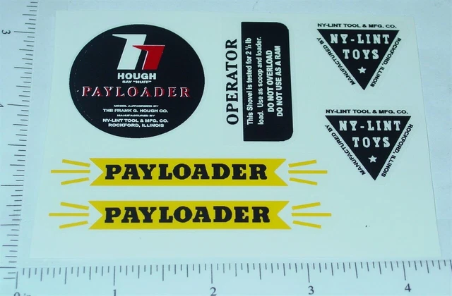 NYLINT HOUGH PAYLOADER (green version) Sticker Set NY-073 $12.00 - PicClick