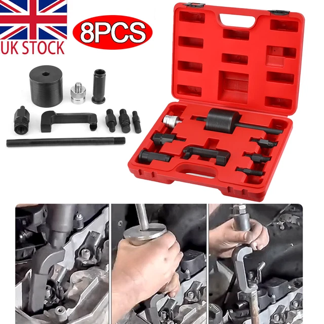 DIESEL INJECTOR EXTRACTOR Set Tool Puller Removal Common Rail Mercedes ...