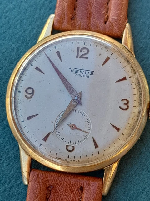 RARE JUMBO 38.5 mm VENUS Mens Manual Watch _2546 EUR 116,76 - PicClick FR