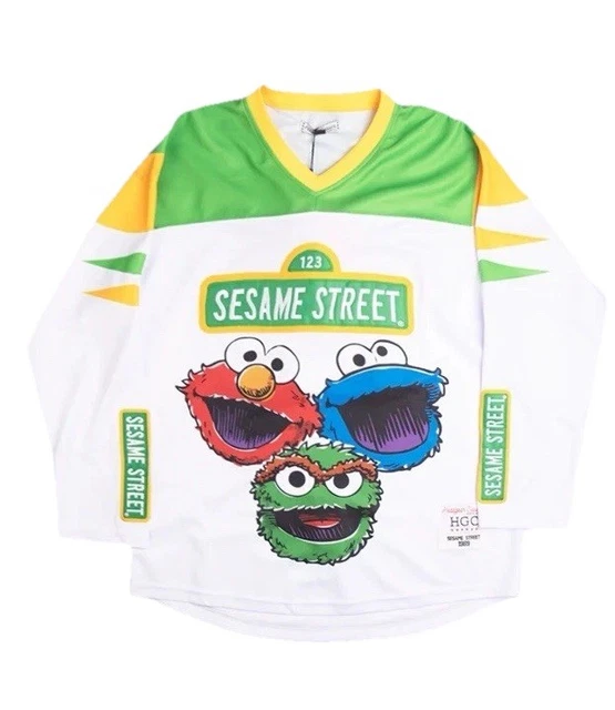 SESAME STREET HOCKEY Jersey Elmo Cookie Monster Headgear Classics ...