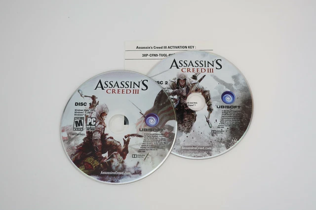 PC - ASSASSIN'S Creed III - 2 CD set + activation key, North American ...
