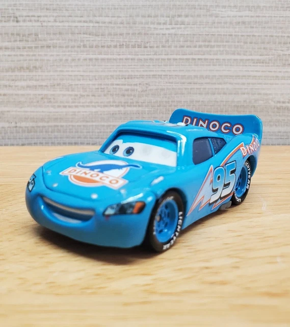 DISNEY PIXAR CARS Lightning McQueen 1:55 Blue Dinoco Lenticular Eyes ...