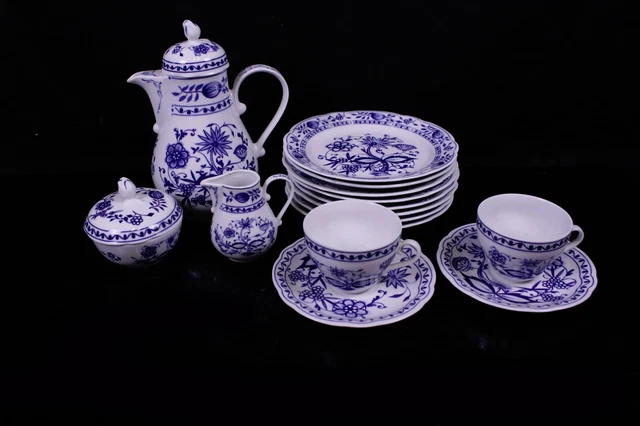 13 TLG. KONVOLUT DDR Kahla Porzellan Kaffeeservice Zwiebelmuster 2 Personen EUR 69,95 - PicClick DE