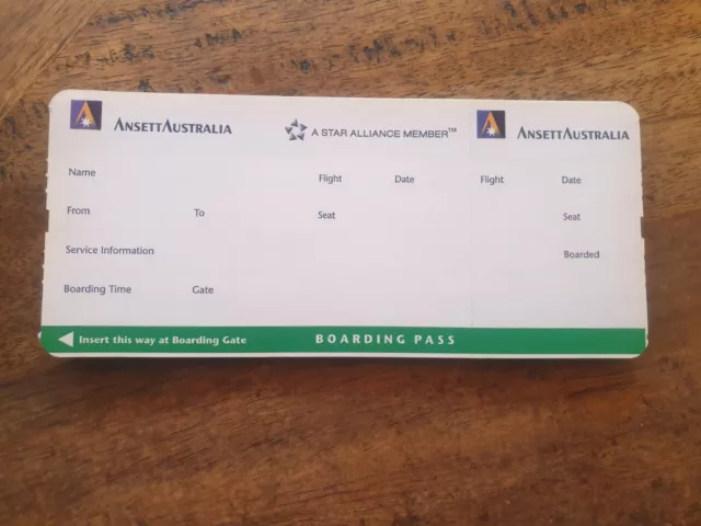 20 JOINED ANSETT Australia Boarding Passes - Mint! $12.00 - PicClick AU