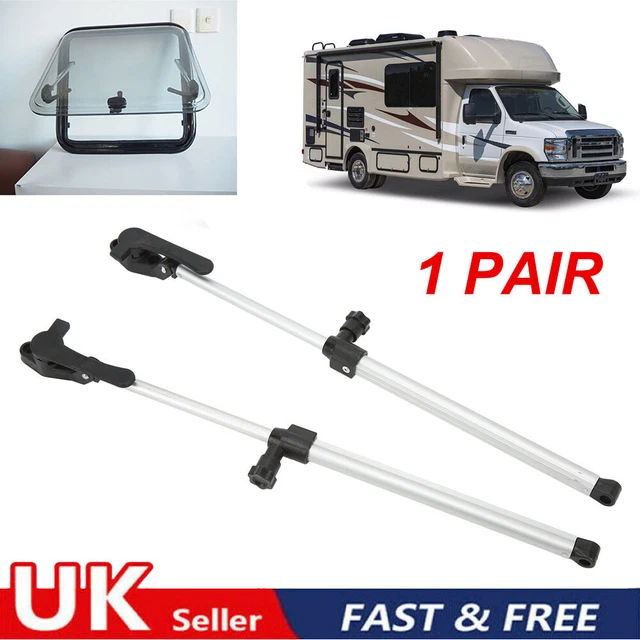 POLYPLASTIC 300MM AUTO Stay Screw Lever Lock Window Stays Pair Caravan ...