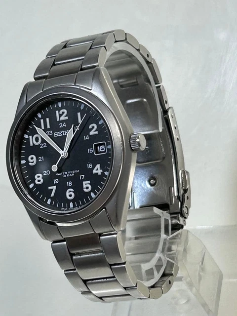 SEIKO MILITARY SBCA001 7N42-8260 Black Dial Watch $225.64 - PicClick