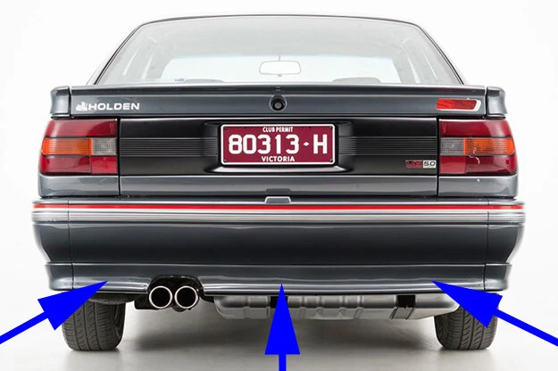 NOS VN SS V8 Holden Commodore & VQ Statesman Rear Bumper Bar Lower Lip ...