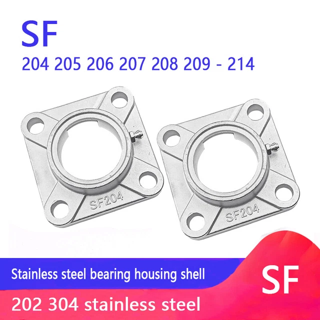STAINLESS STEEL MALE Spherical Bearing Housing SUCF204 - 214 (Without ...
