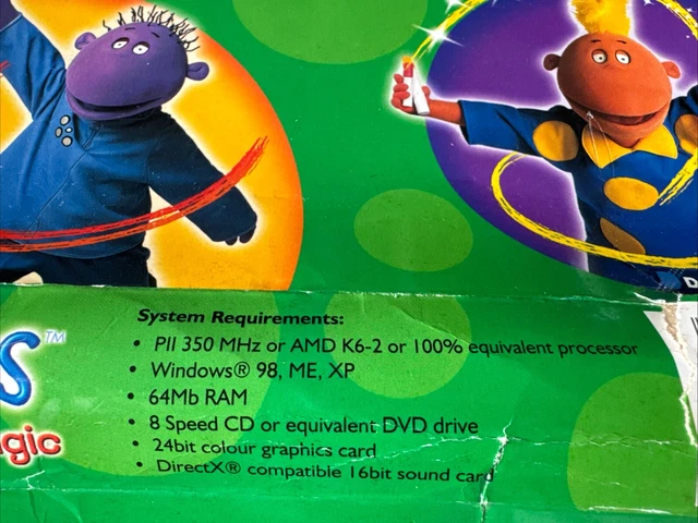 BBC 1996 TWEENIES Messy Time Magic PC CD-ROM Windows 98 Five Fun ...