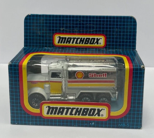MATCHBOX MB 5 Peterbilt Tanker Truck SHELL BLUE BOX NEW FACTORY SEALED ...