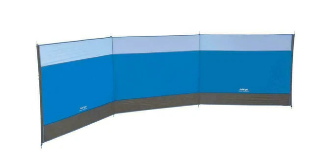 VANGO FAMILY WINDBREAK 4.35m x 1.2m in SKY BLUE Steel Poles Robust ...