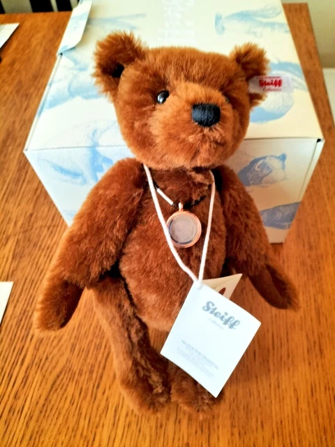 STEIFF THE WORLD'S First Teddy Bear LIMITED Edition Gold Button 1902 ...