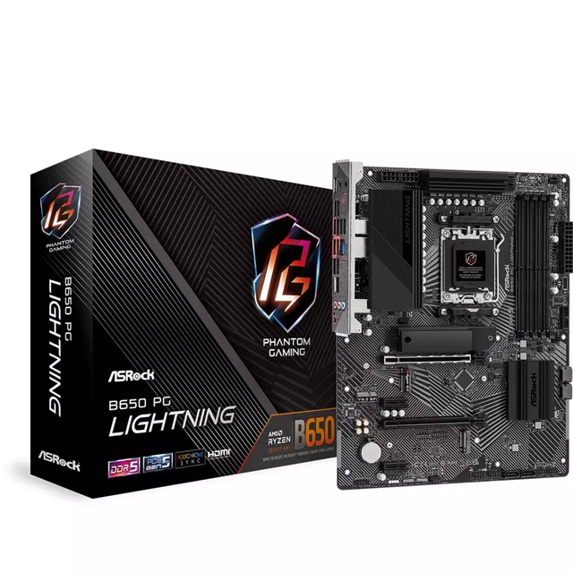 ASROCK MOTHERBOARD B650 AM5 ATX DDR5 Wi-Fi 6E PCIe 5.0 x16 B650 PG ...