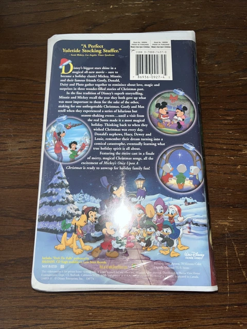 DISNEY’S MICKEY’S ONCE Upon a Christmas Movie VHS Tape Sealed New ...