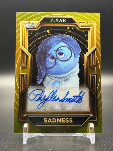 2025 TOPPS PIXAR Gold SADNESS Phyillis Smith Actor Autograph #AA-PS ...