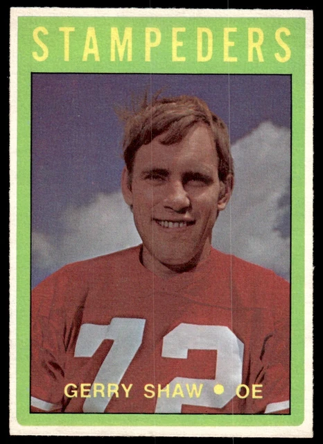 1972 ESTAMPEUSES O-PEE-CHEE CFL GERRY SHAW CALGARY #58 EUR 5,45 ...