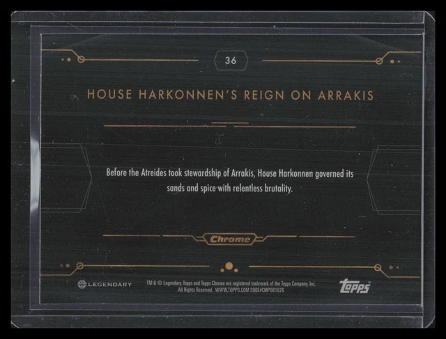 HOUSE HARKONNEN'S REIGN on Arrakis 2024 Topps Chrome Dune #36 Rainbow ...