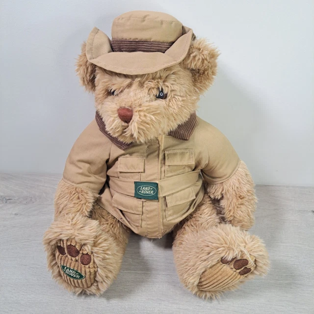 LAND ROVER SAFARI Adventure Explorer Plush Teddy Bear Soft Toy Sitting ...