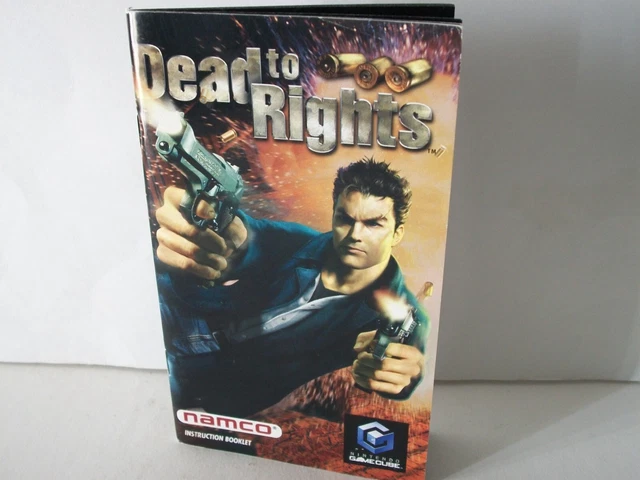 DEAD TO RIGHTS Manual Only NO GAME Nintendo GameCube Instruction ...