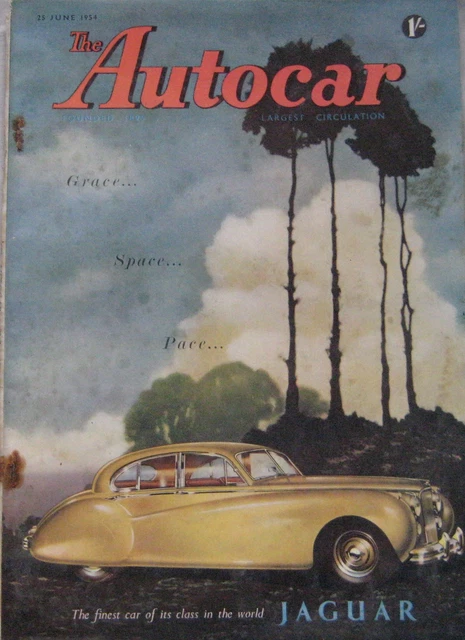 AUTOCAR MAGAZINE 25 June 1954 featuring D.K.W. Sonderklasse coupe road ...