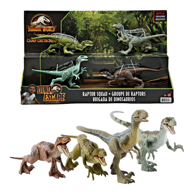 JURASSIC WORLD RAPTOR Squad || Blue Charlie Delta - Dino Escape Mattel ...