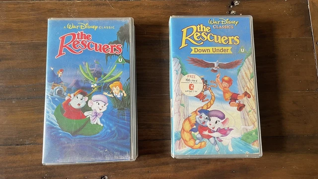 WALT DISNEY CLASSICS The Rescuers & The Rescuers Down Under VHS Video ...