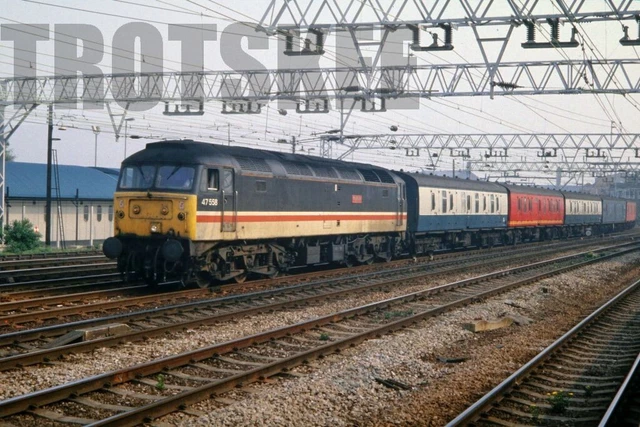 35MM SLIDE BR British Rail Diesel Loco Class 47 47558 Stratford 1993 Orig £4.98 - PicClick UK