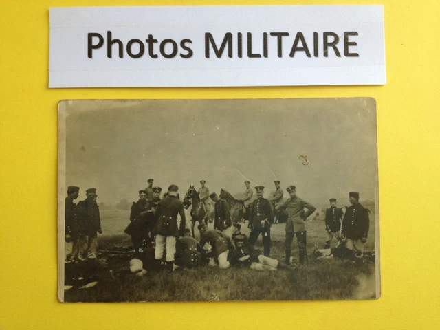 CARTE POSTALE PHOTO Service MILITAIRES SOLDATS Uniforme Cavaliers ...