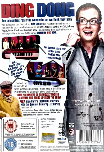 ALAN CARR: NOW That's What I Call A Ding Dong DVD Comedy (2008) Alan ...