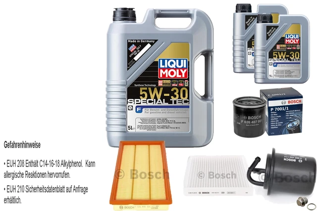 BOSCH INSPECTION SET 7L Liqui Spécial Moly Tec F 5W-30 pour Subaru Forestier EUR 143,66 ...