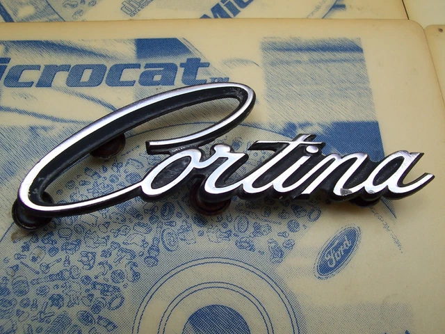 GENUINE FORD CORTINA Mk2 Mk3 Car Boot Script Logo Emblem Badge £16.13 ...