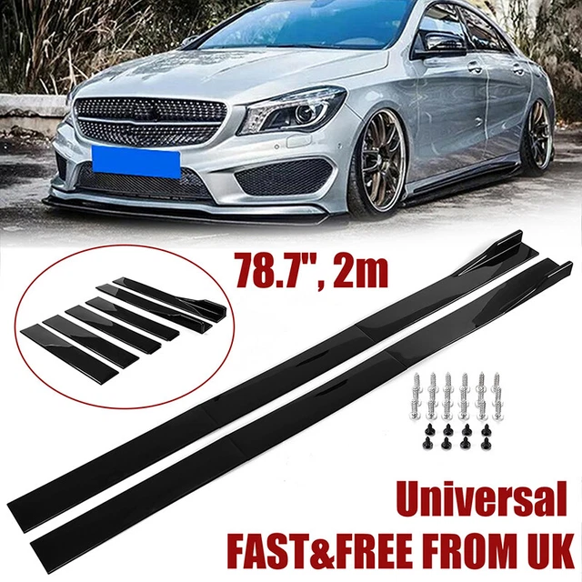 2M 78.7& CAR Side Skirts Universal Extension Rocker Panel Splitter Lip ...