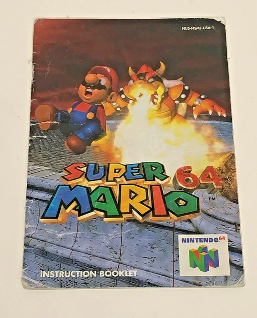 SUPER MARIO 64 Instruction Booklet NO GAME $9.99 - PicClick CA