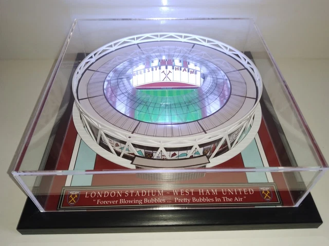 WEST HAM LONDON Stadium Model Stadium With Working Lights And Perspex ...