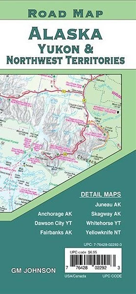 LARGE PRINT MAP of Alaska, Yukon & Northwest Territories, USA/Canada ...