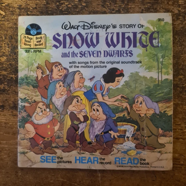 WALT DISNEY. BOOKLET And Record. Snow White And The Seven Dwarfs ...