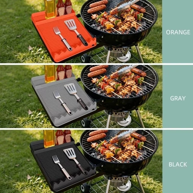 MULTI-FUNCTIONAL BBQ TOOL Mat Non-Stick Grill Mat Silicone BBQ Mat ...