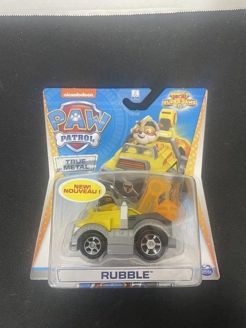 NICKELODEON PAW PATROL True Metal Rubble Mighty Pups HTF Car $11.90 ...