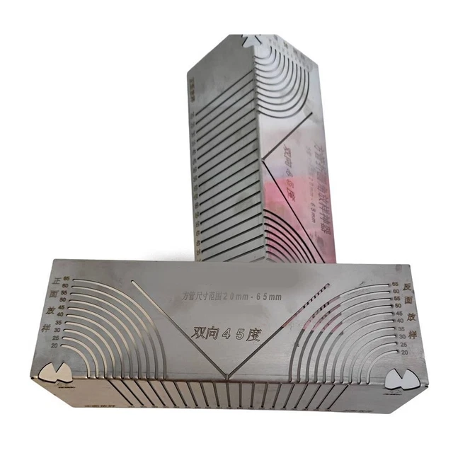 TWO WAY DRAWING Ruler for Square Tube Rounded Corners and Right Angles ...