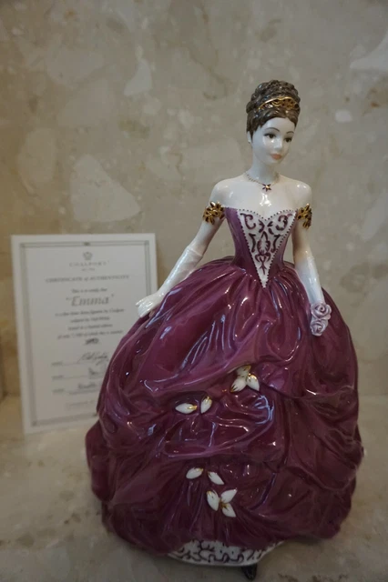 COALPORT PORCELAIN BONE china Figurine Emma with Certificate Limited ...