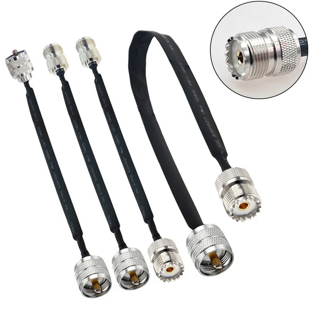 NEUF ADAPTATEUR EXTENSION Cable 25CM Plat Cable Coaxial PL259 Uhf Prise ...