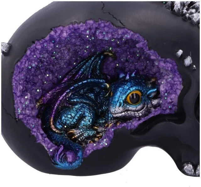 NEMESIS NOW CAVE Small Hiding Within a Crystal Skull, Polyresin, Black ...